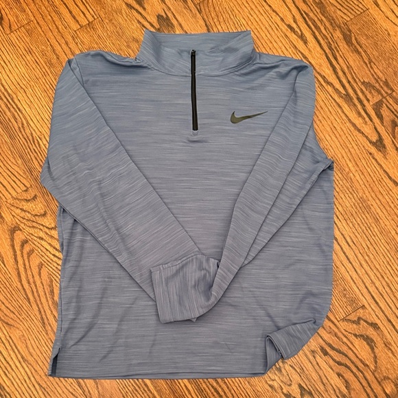 Nike | Shirts | Nike Steel Blue Quarterzip Top | Poshmark